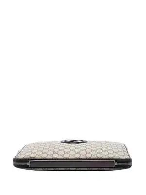 Gucci 2016-2026 Gg Supreme Interlocking G Laptop Case Clutch Bag