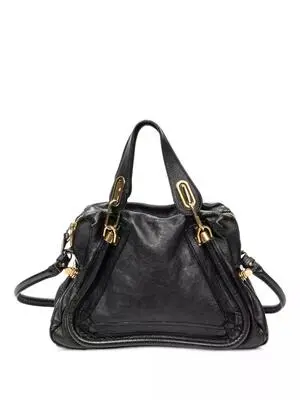 Chloé Medium Paraty Grained Shoulder Bag - Black