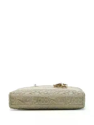Dior 2023 Medium Embroidered Lace 3d Macrame Lady D Joy Satchel