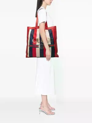 Gucci 2000-2015 Canvas Baiadera Striped Tote Bag