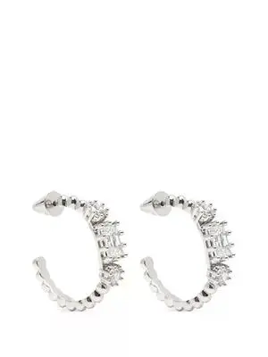 Eddie Borgo Estate Crystal-embellished Hoop Earrings - Silver