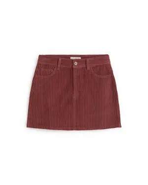 THINKING MU Kimmy Corduroy Mini Skirt - Red
