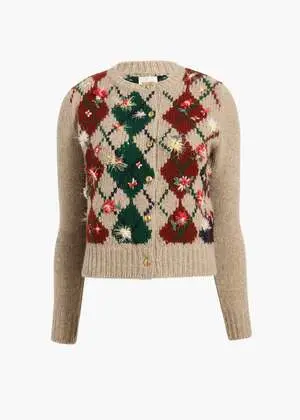 Khaite Marcela Embroidery Cardigan - Primary Multi
