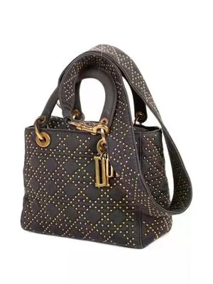 Dior Medium Lady Studded Cannage Crossbody Bag