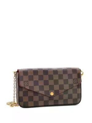 LOUIS VUITTON Felicie Pochette Damier Crossbody Bag - Brown