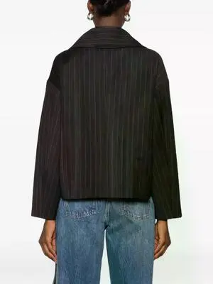 PSOPHIA Pinstriped Double-breasted Blazer