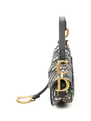 Dior Mini Oblique Jacquard Saddle Shoulder Bag