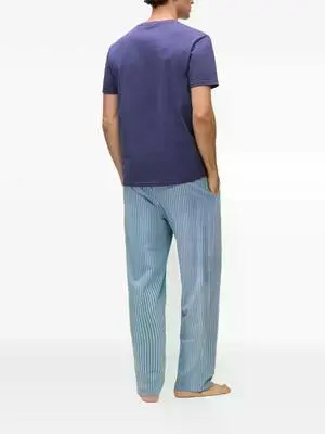 Karl Lagerfeld Logo-print Pinstripe Pajamas