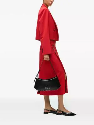 Karl Lagerfeld K/signature Studs Elongated Shoulder Bag - Black