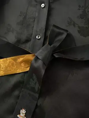 Shanghai Tang Prosperity Jacquard-woven Belted Coat
