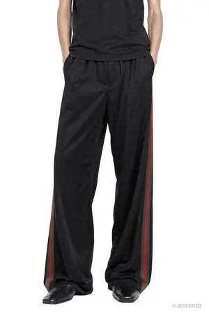 Gucci Web Viscose Jersey Sweatpants - Black