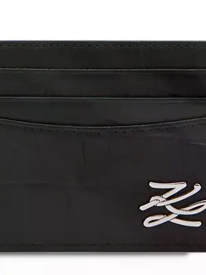 Karl Lagerfeld K/croc Leather Cardholder
