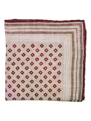 Brunello Cucinelli Diamond-patterned Pocket Square
