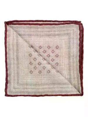 Brunello Cucinelli Diamond-patterned Pocket Square