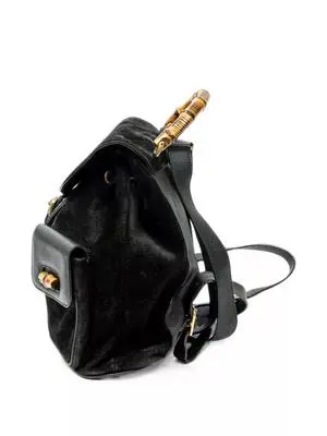 Gucci Large Bamboo Leather Backpack