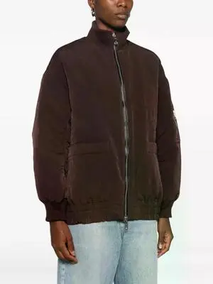 DUNO Zip-up Bomber Jacket - Red