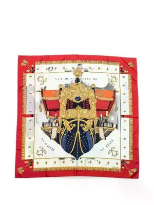 Hermès Vue Du Carrosse De La Galère La Réale Scarf - White