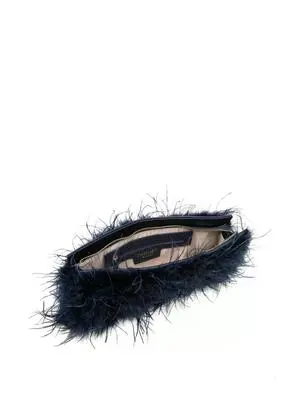 TWINSET Feather-embellished Logo-plaque Shoulder Bag