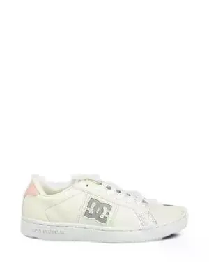 DC SHOES Logo-patch Perforated Sneakers - Neutrals