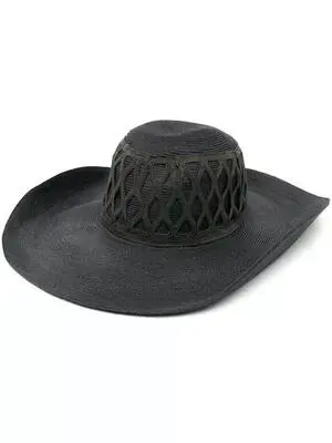 Brunello Cucinelli Beaded Wide-brim Hat - Grey