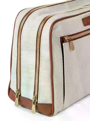 Brunello Cucinelli Leather-trim Canvas Pouch