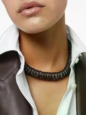 Brunello Cucinelli Monili And Leather Necklace