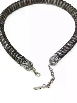 Brunello Cucinelli Monili And Leather Necklace