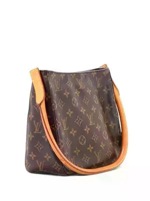 LOUIS VUITTON Looping Handbag Monogram Canvas Mm Satchel - Brown