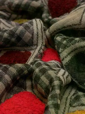 LEATHERSMITH OF LONDON Argyle Embroidered Scarf