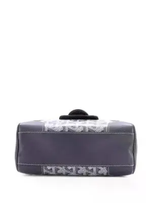 Goyard Saigon Top Handle Bag Coated Canvas With Leather Mini Shoulder Bag - Grey