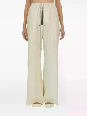 Rick Owens Zip-detail Drawstring Trousers - Neutrals