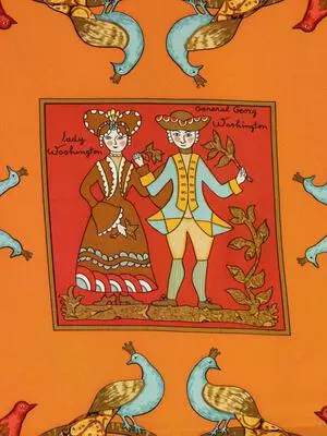 Hermès Early America Scarf - Orange