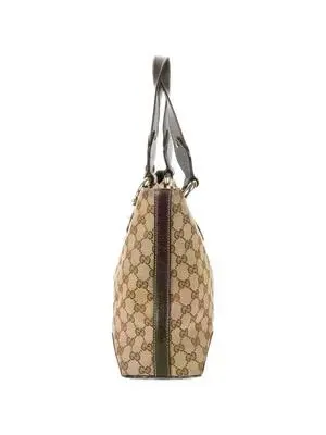 Gucci Icon Bit Leather-trim Tote Bag