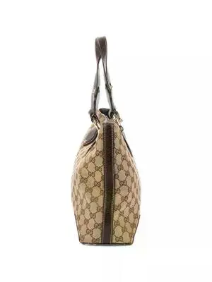 Gucci Icon Bit Leather-trim Tote Bag