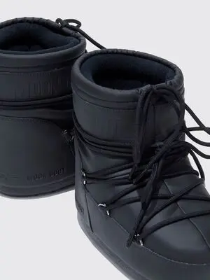 Moon Boot Icon Low Padded Snow Boots With Non-slip Sole And Laces - Black