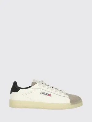 AUTRY Dallas Low Bi Calfskin Sneakers With Padded Ankle Ivory