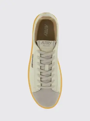 AUTRY Dallas Low Bi Calfskin Sneakers With Padded Ankle - White