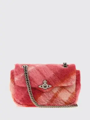 VIVIENNE WESTWOOD Anita Check Wool And Mohair Mini Shoulder Bag - Pink