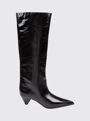 Michael Kors Jayla Ruched Leather Knee-high Boots With Flared Heel
