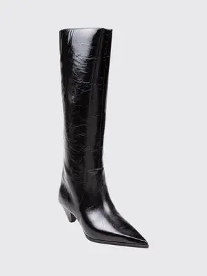 Michael Kors Jayla Ruched Leather Knee-high Boots With Flared Heel