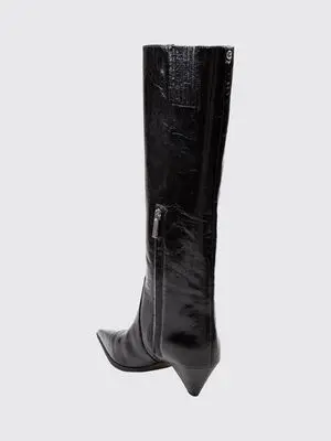 Michael Kors Jayla Ruched Leather Knee-high Boots With Flared Heel