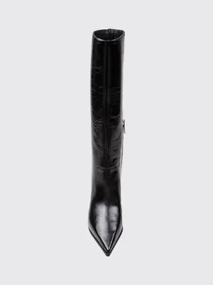 Michael Kors Jayla Ruched Leather Knee-high Boots With Flared Heel