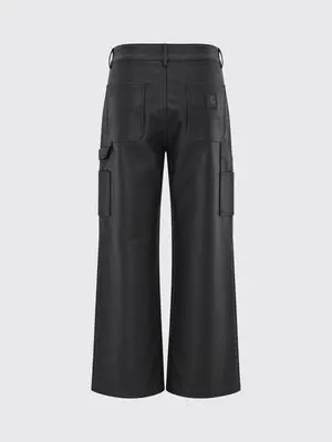 Carhartt Work In Progress Arizona Carpenter Wide Leg Trousers In Faux Leather