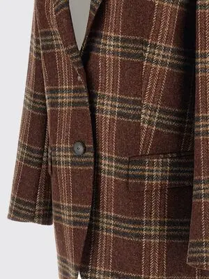 Alberto Biani Single-breasted Tartan Pure Wool Blazer