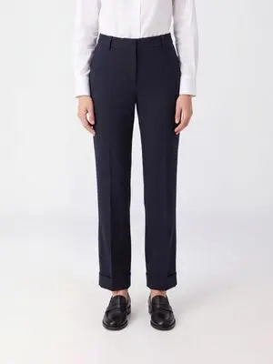 Alberto Biani Mid-rise Straight-leg Stretch Virgin Wool Trousers - Blue