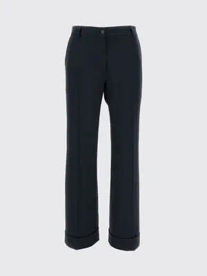 Alberto Biani Mid-rise Straight-leg Stretch Virgin Wool Trousers - Blue