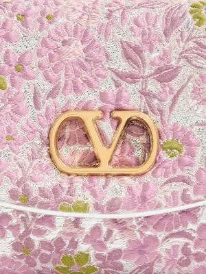Valentino Garavani Devain Floral Embroidery Vlogo Mini Shoulder Bag
