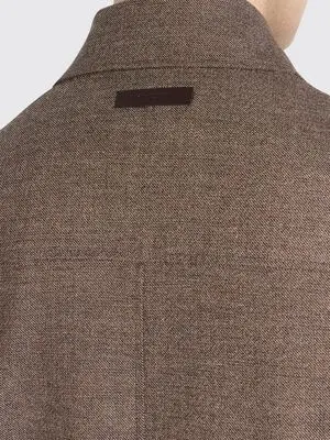 PAOLO PECORA Cotton Shirt Jacket With Peak Lapels And Patch Pockets