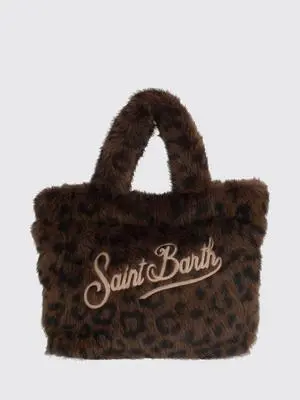 MC2 SAINT BARTH Vanity Mini Handbag In Faux Fur With Embroidered Logo - Fa01