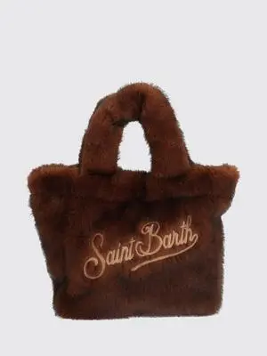 MC2 SAINT BARTH Vanity Mini Handbag In Faux Fur With Embroidered Logo - Multicolor